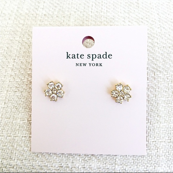 kate spade | Jewelry | Kate Spade Diamond Flower Stud Earrings | Poshmark